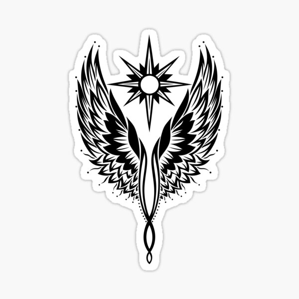 "Angel Wings Angel Wings Archangel" Sticker by ChristineKrahl | Redbubble