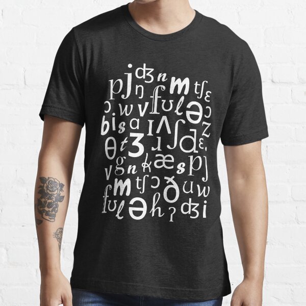 "English Phonetic Sounds | Linguistics (Black)" T-shirt for Sale by ...