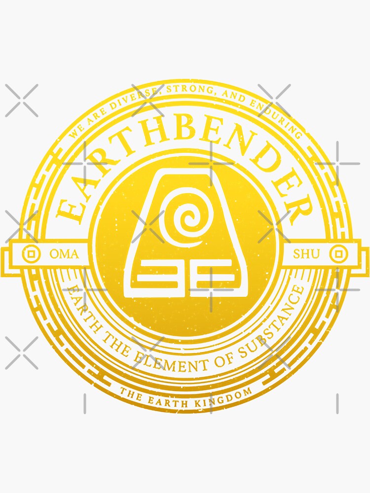 "Picture Earthbender Symbol Inspired Design" Sticker by SoGoncalves1770 ...