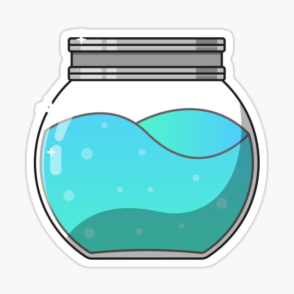 "Shield Potion - Big Pot Shield - Illustration Art" Sticker by ...