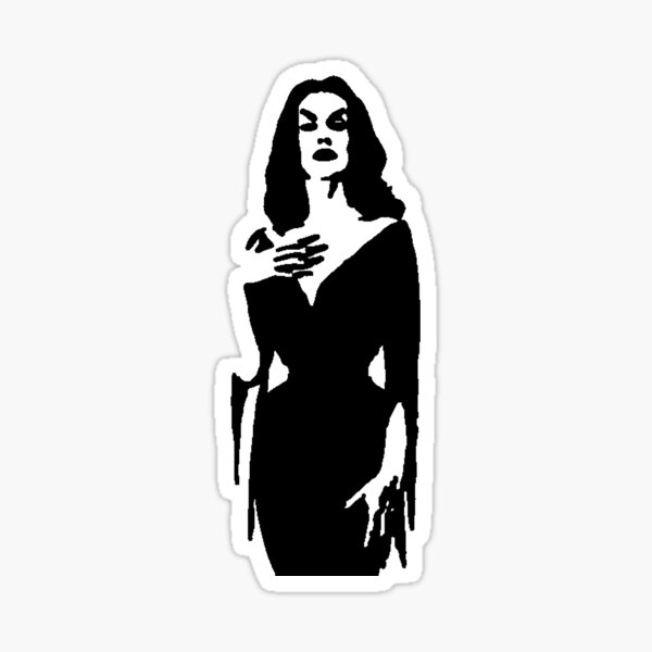 "Vampira black" Sticker by MetalSatyrShop | Redbubble
