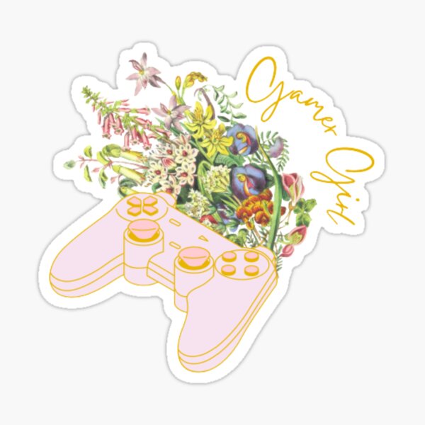 "Flower Gamer Girl" Sticker by HuiArt | Redbubble