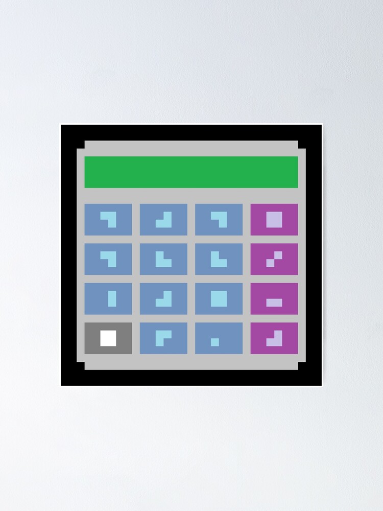 "Calculator" Poster for Sale by 8bitGnoblin | Redbubble
