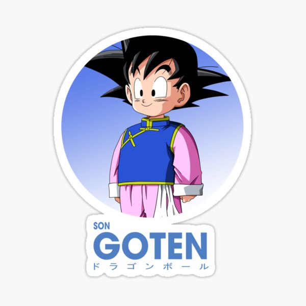 "son goten goku dragon anime ball art Essential ." Sticker by ...