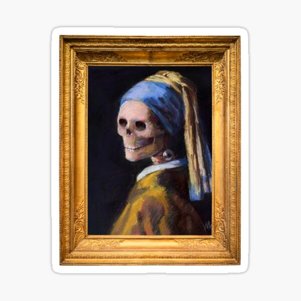 "Girl With A Pearl Earing" Sticker by Nadjidib | Redbubble