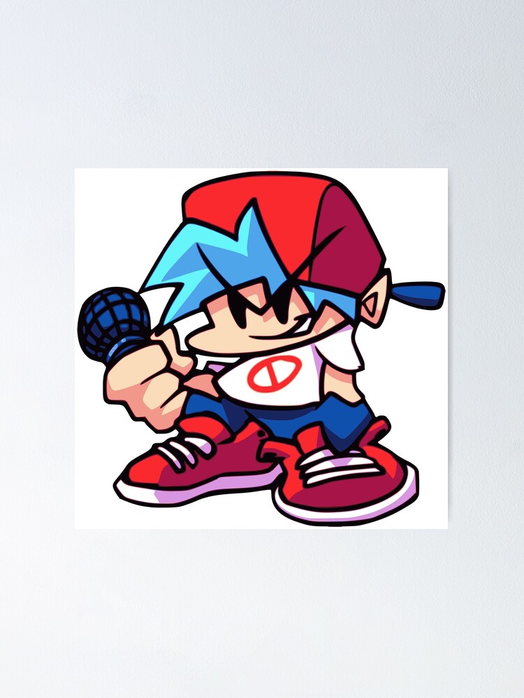 "FNF Boy friend design" Poster for Sale by AllKindsOfStuff | Redbubble