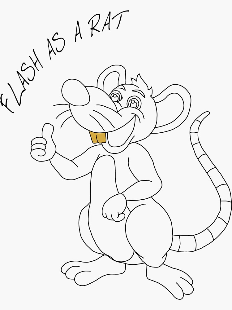 "Flash As A Rat With A Gold Tooth" Sticker for Sale by av1927 | Redbubble
