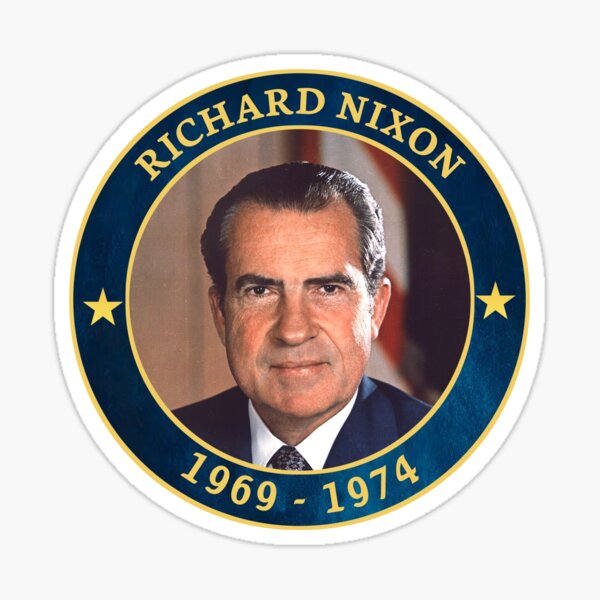 "USA presidents Richard Nixon 1969 - 1974" Sticker by RBNStore | Redbubble