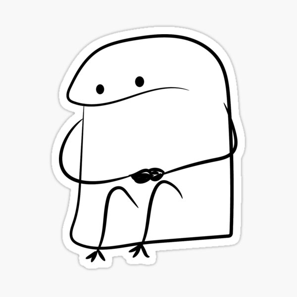 "Flork Meme Mood" Sticker by LupeArt | Redbubble