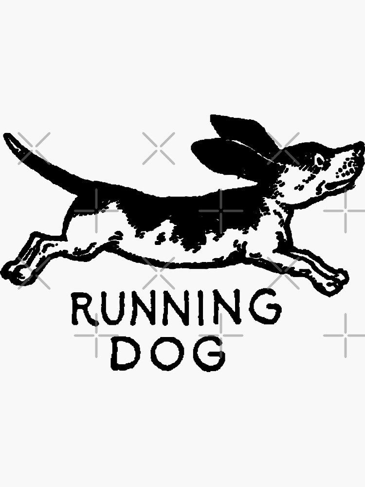 "Running Dog | Vintage Absurd Drawing " Sticker by sillybitchin | Redbubble