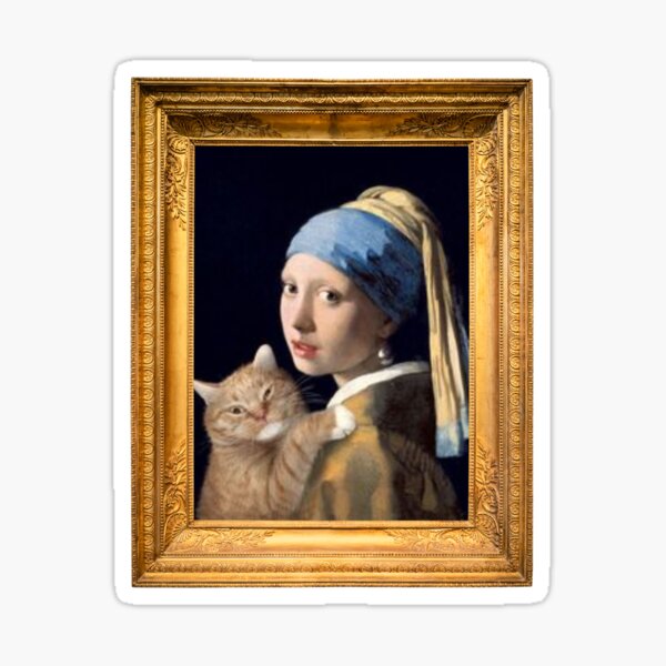 "Girl With A Pearl Earing" Sticker by Nadjidib | Redbubble