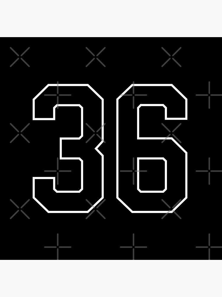 "Black Number 36 lucky sports jersey thirty six" Poster for Sale by ...