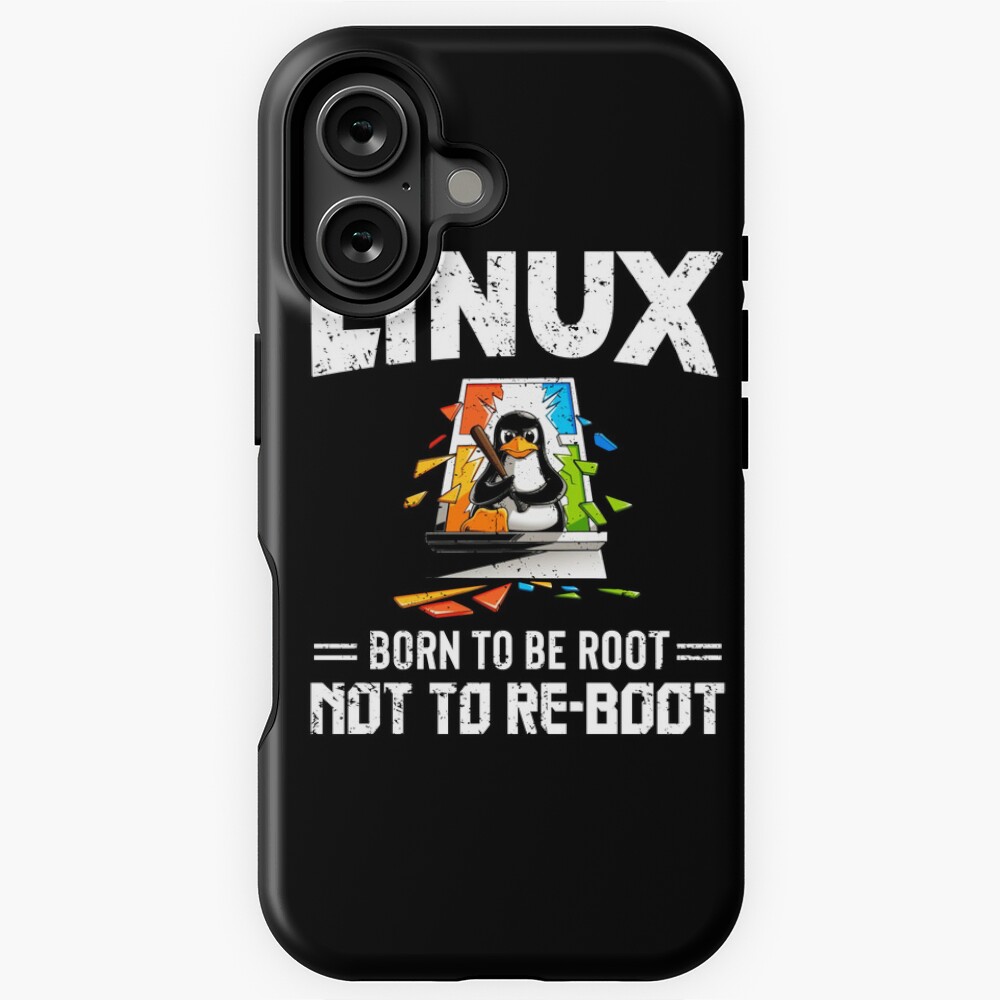"Linux - Born To Be Root, Not To Reboot" Essential T-Shirt for Sale by ...