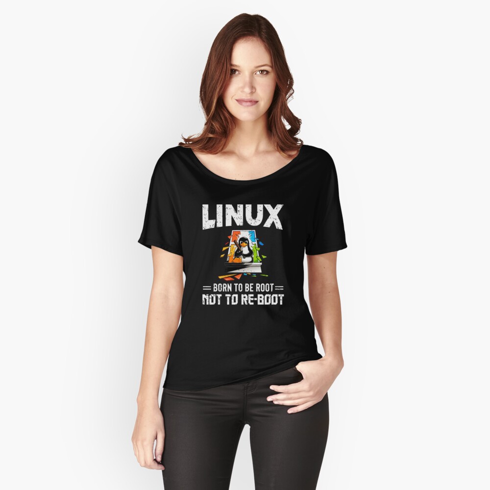 "Linux - Born To Be Root, Not To Reboot" Essential T-Shirt for Sale by ...