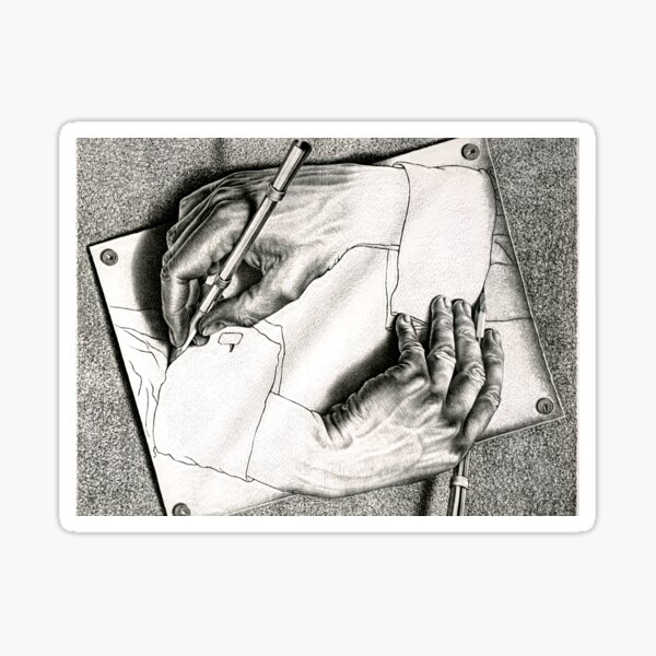 "The world of M.C. Escher" Sticker by estudiodurer | Redbubble