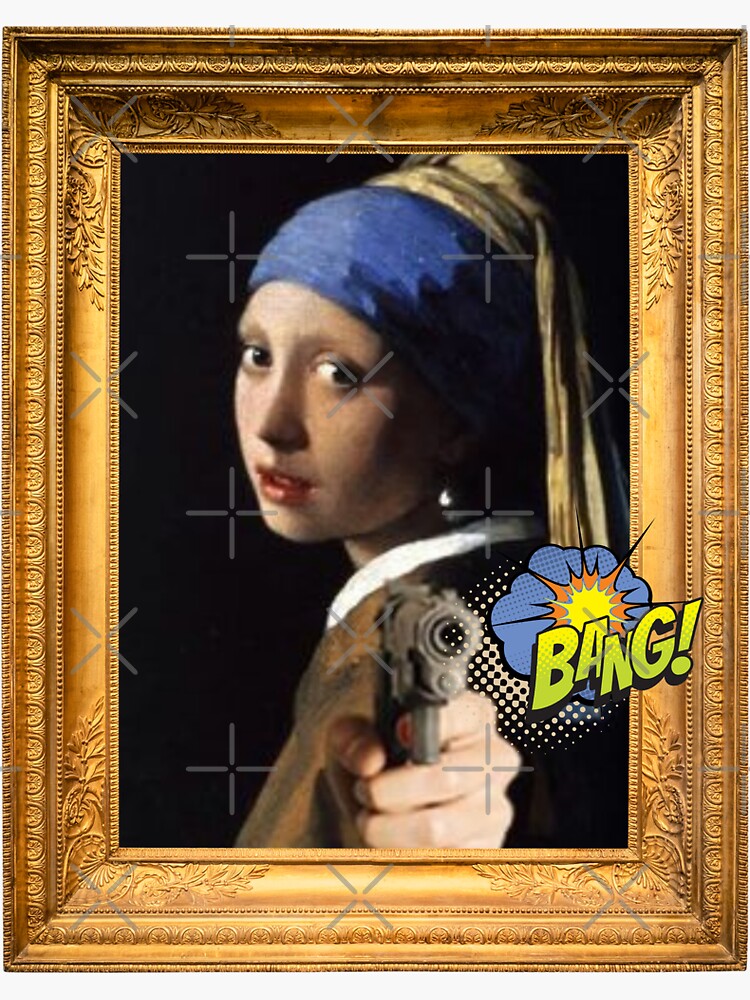 "Girl With A Pearl Earing" Sticker by Nadjidib | Redbubble