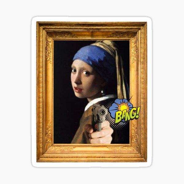 "Girl With A Pearl Earing" Sticker by Nadjidib | Redbubble