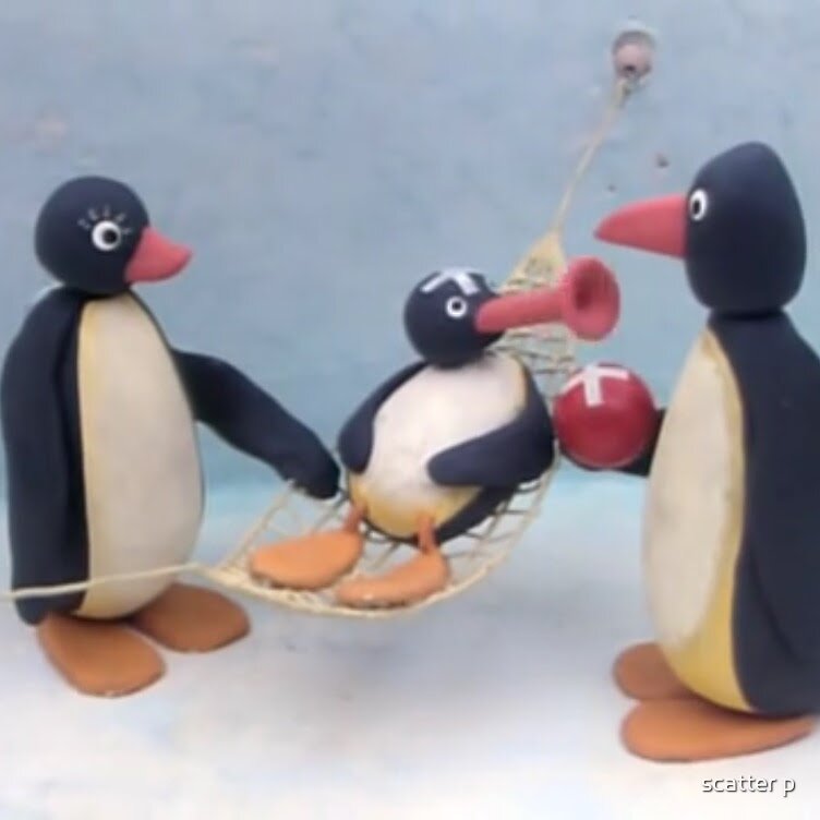 "Pingu and His Family" Stickers by mayashendy | Redbubble