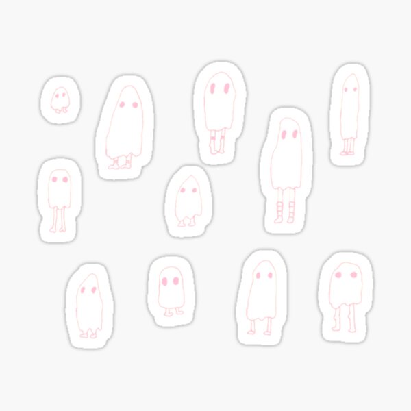 "Pink ghosts Classic ." Sticker for Sale by cordewzfscir | Redbubble