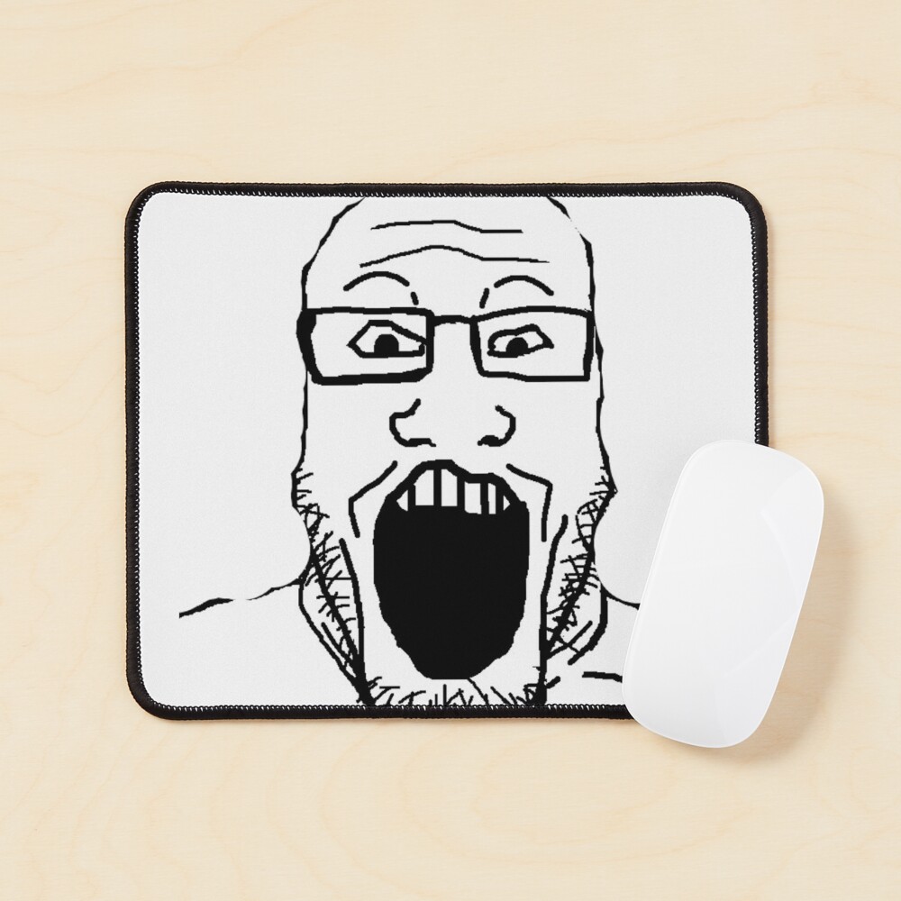 "front facing soyjak" Sticker for Sale by purplepinkdrgn | Redbubble