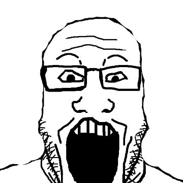 "front facing soyjak" Sticker for Sale by purplepinkdrgn | Redbubble