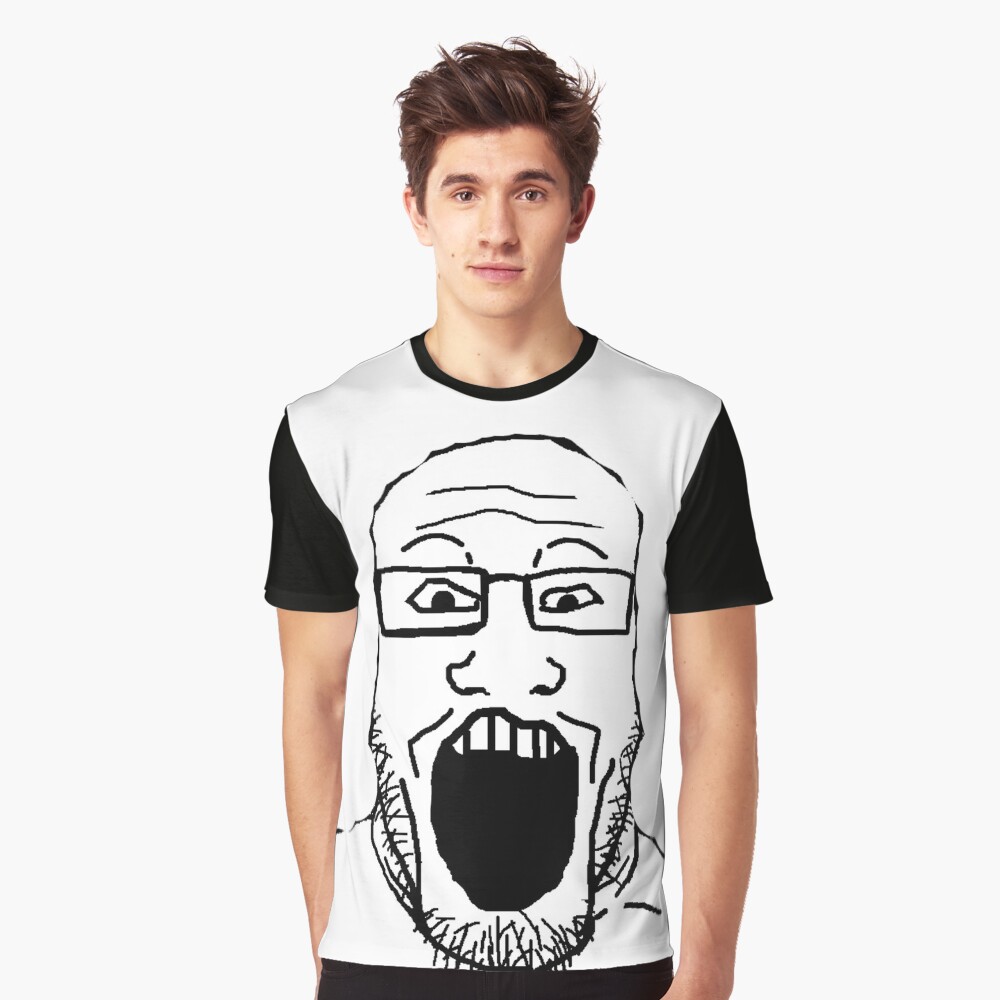 "front facing soyjak" Sticker for Sale by purplepinkdrgn | Redbubble