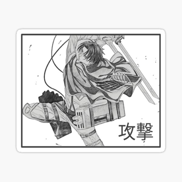 "Attack on Titans - Attack on Titans levi character design" Sticker by ...