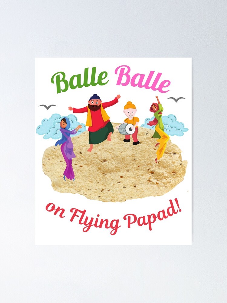 "Balle Balle on flying PAPAD! | Sky Bhangra | Funny Desi" Poster for ...