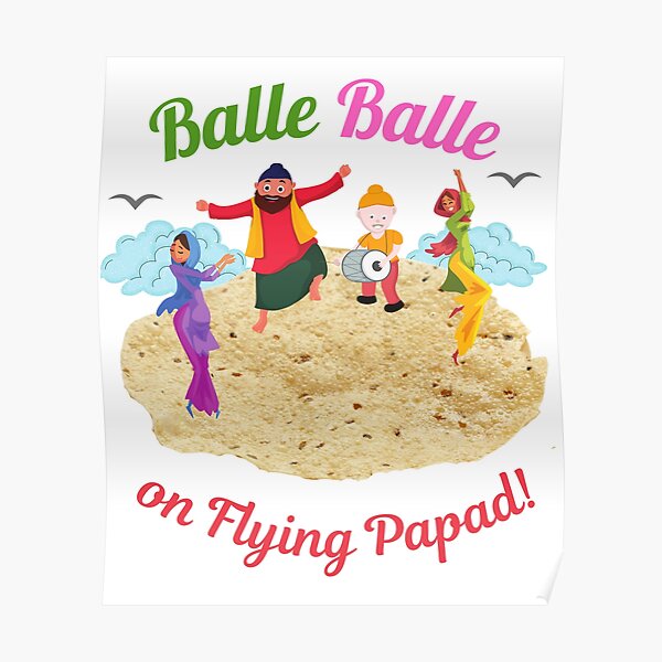 "Balle Balle on flying PAPAD! | Sky Bhangra | Funny Desi" Poster for ...