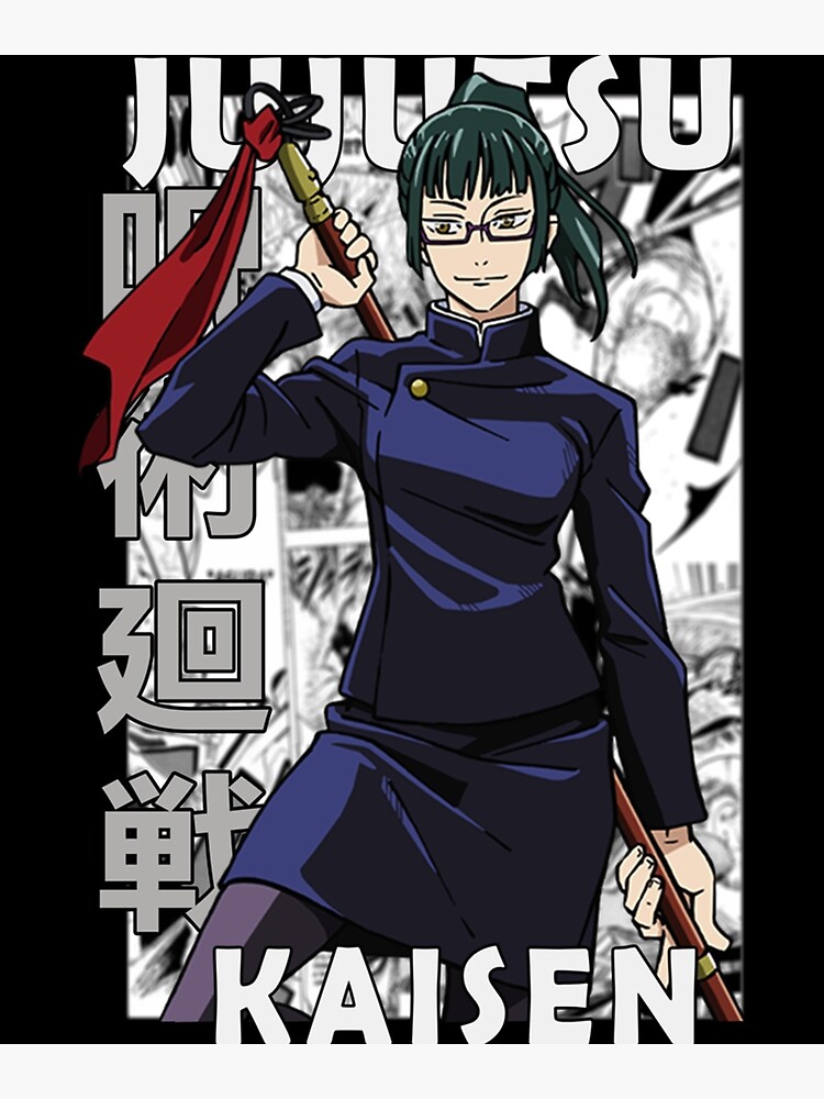 "Maki Zenin Jujutsu Kaisen Jujutsu Kaisen 0 Manga Style Design " Metal ...