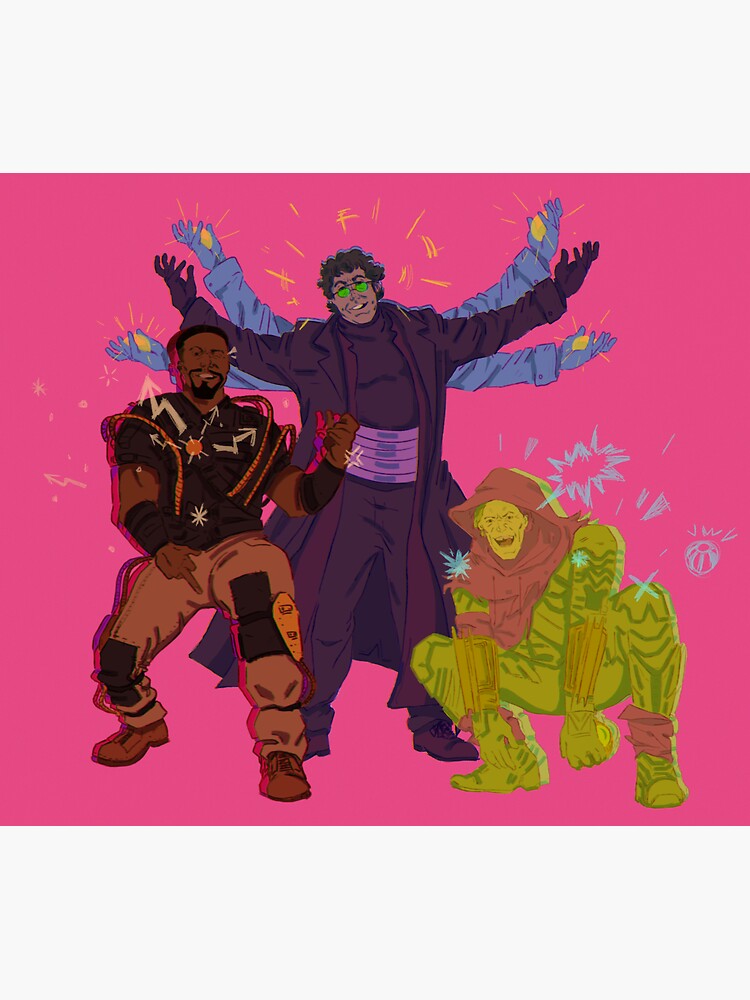 "The sinister three" Sticker for Sale by FuwBuki | Redbubble