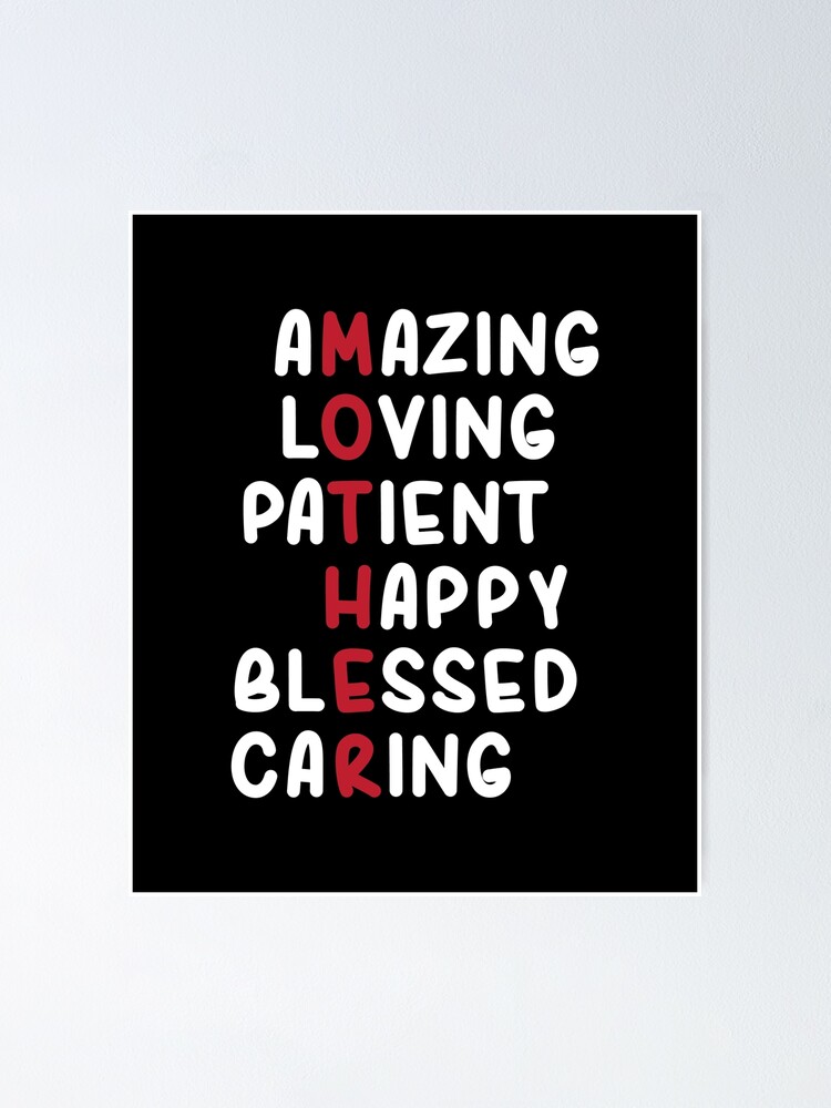 "MOTHER FULL FORM" Poster by kalit-designs | Redbubble
