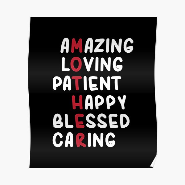 "MOTHER FULL FORM" Poster by kalit-designs | Redbubble