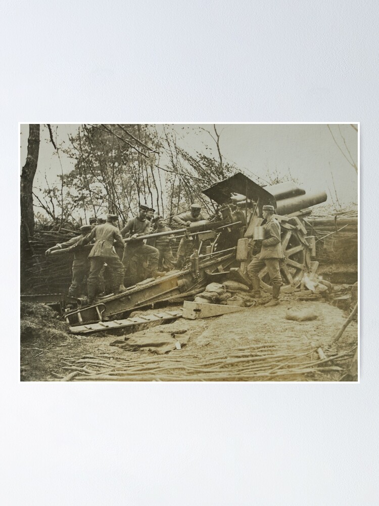 Póster «Mortero alemán primera guerra mundial pistola de artillería ...