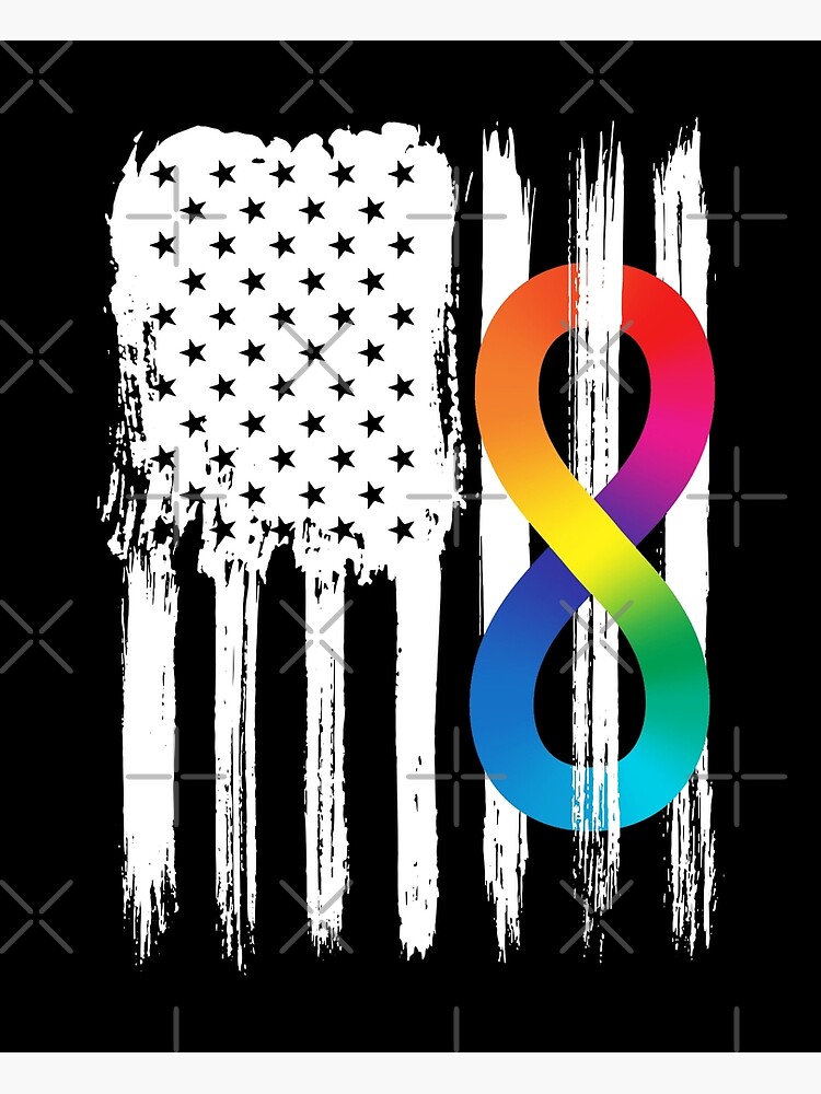 "Rainbow Infinity Symbol With American Flag" Poster by Sthyouneed ...