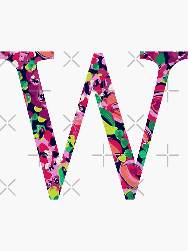 "Letter W" Sticker for Sale by mynameisliana | Redbubble