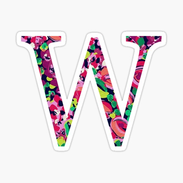 "Letter W" Sticker for Sale by mynameisliana | Redbubble
