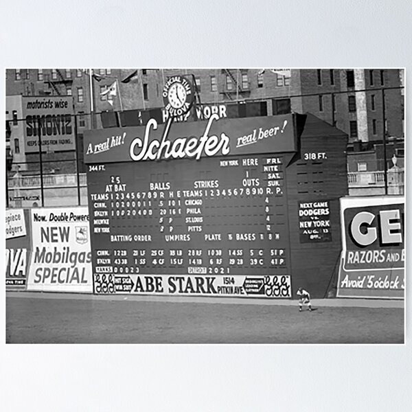 "Ebbets Field Scoreboard, Brooklyn Baseball Stadium, Old Ballparks, Old ...