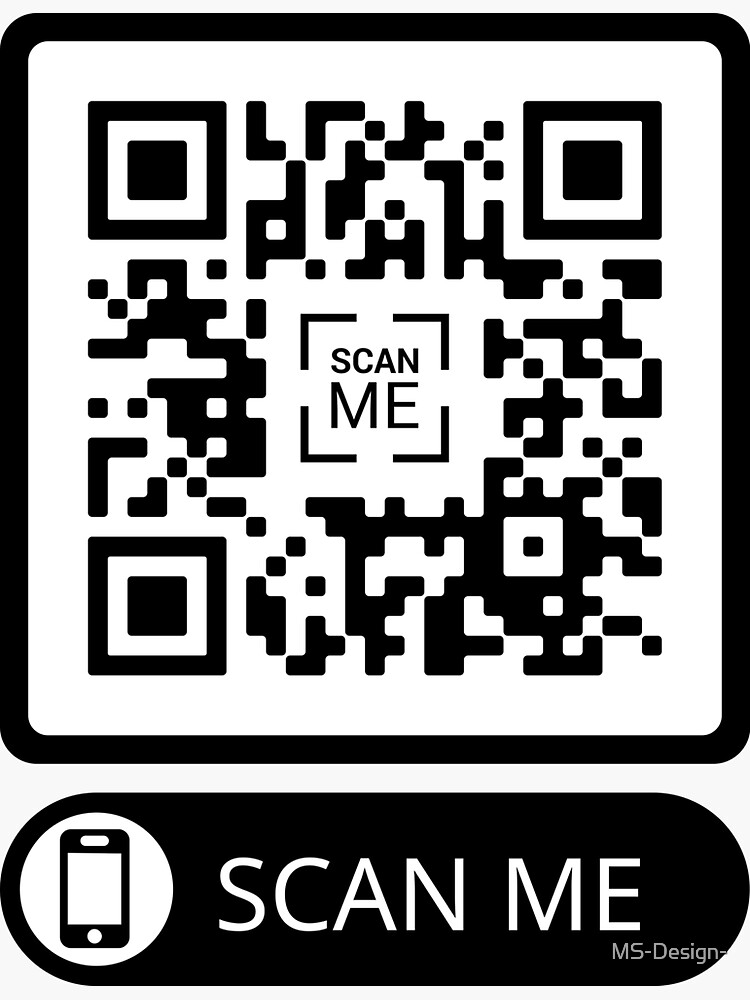 "Scan me" Sticker for Sale by MS-Design- | Redbubble