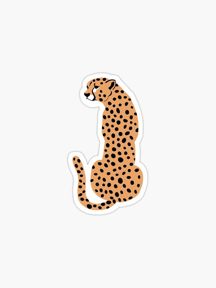 "Cute Cheetah" Sticker by Seashoreshop | Redbubble