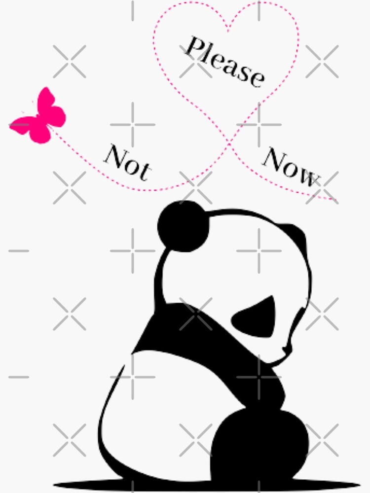 "Please not now" Sticker by Janane-shop | Redbubble