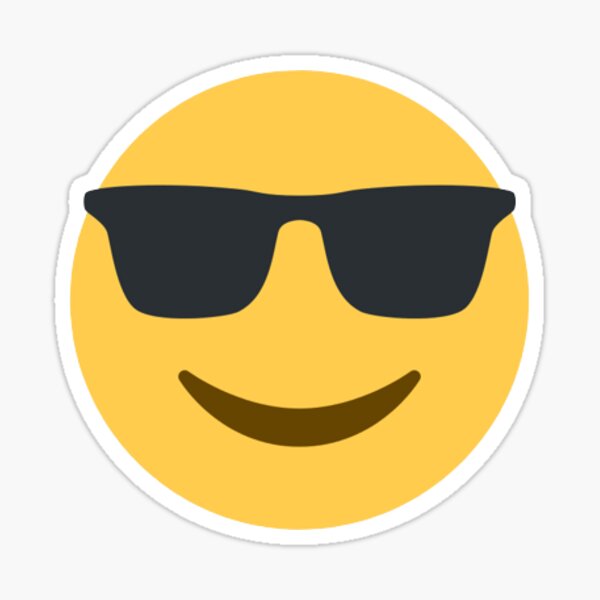 "Sunglasses emoji" Sticker by mAHnSHOP | Redbubble
