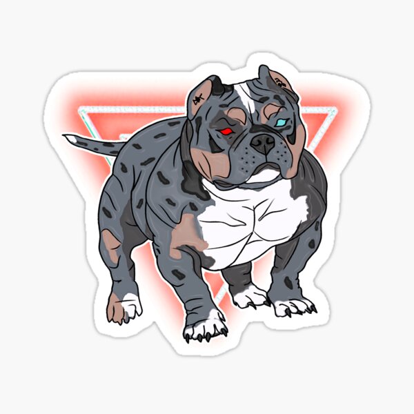 "american bully 1" Sticker by blics | Redbubble