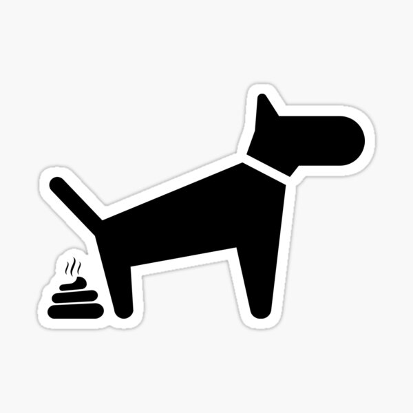 "Dogs Pooping" Sticker by CatchyDesigners | Redbubble