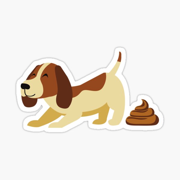 "Dogs Pooping" Sticker by CatchyDesigners | Redbubble