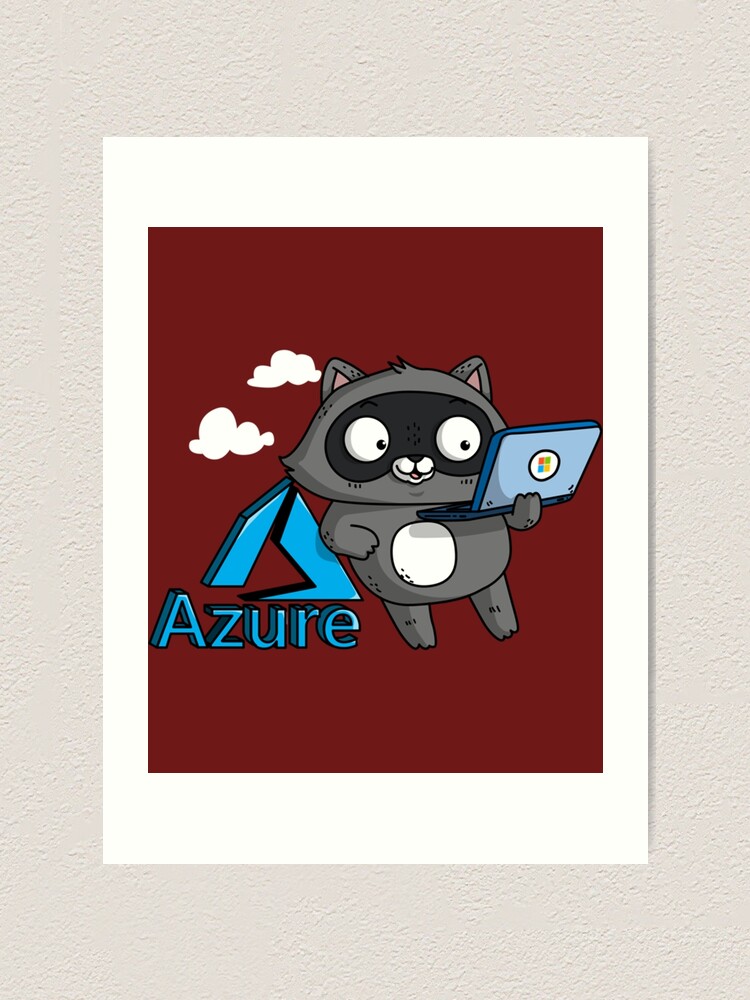 "Azure Bit Raccoon with Microsoft Surface " Art Print by bestskins17 ...