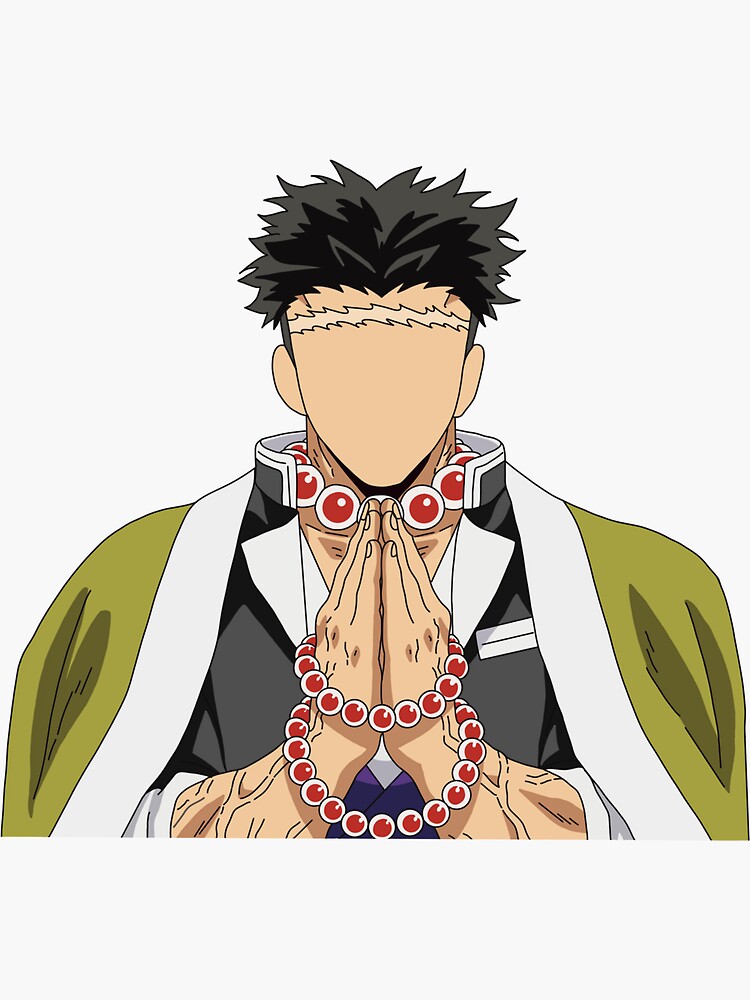 "Gyomei Himejima Demon Slayer Anime " Sticker by AnimeStudioSC | Redbubble