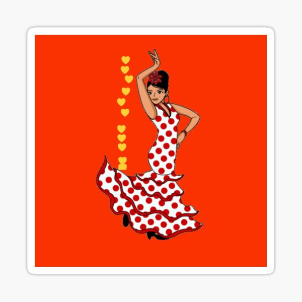 "Flamenco dance" Sticker by Darsh007 | Redbubble