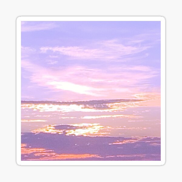 "Cloudy pink sunset sky" Sticker by digitalisdraws | Redbubble