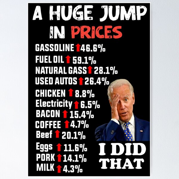 "Biden inflation" Poster for Sale by Designhub14 | Redbubble